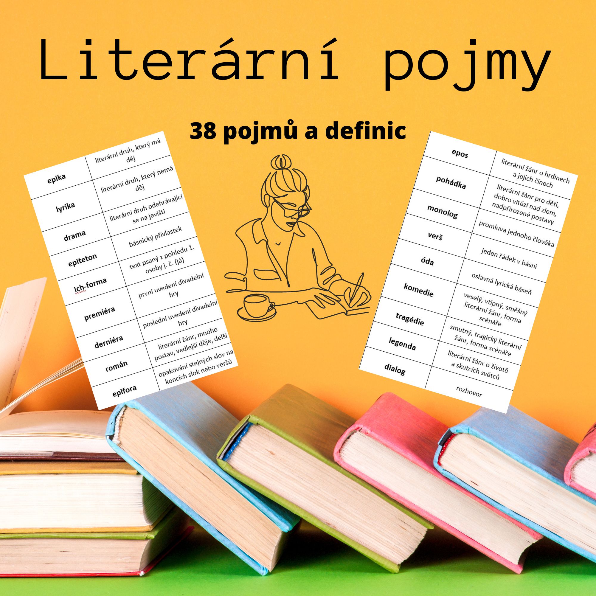 Literární pojmy (38 pojmů a definic) - Český jazyk | UčiteléUčitelům.cz